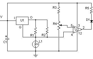 Rangkaian sensor gerak PIR untuk lampu mendeteksi pencuri (skema ...