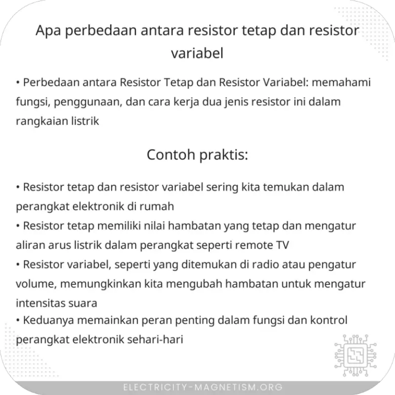 Pengertian Resistor Variabel, Jenis dan Fungsinya